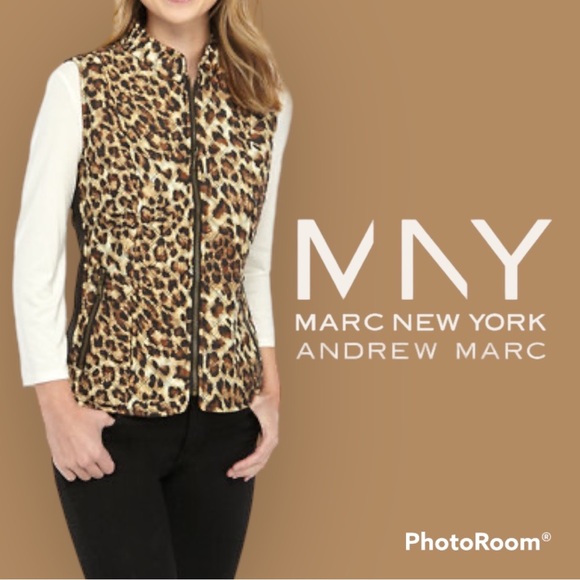 Andrew Marc | Jackets & Coats | Marc Nyc Leopard Print Vest | Poshmark
